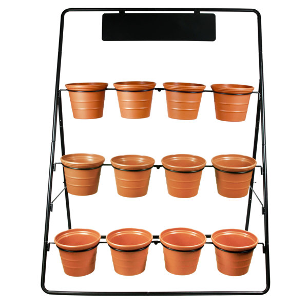 Arlmont & Co. 3-tier Metal Plant Stand Rack Multiple Flower Pot Holder | Wayfair